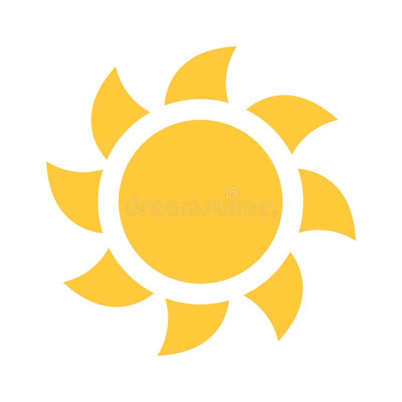 Yellow Sun Decorative Seasonal Object Stock Illustration - Illustration ...