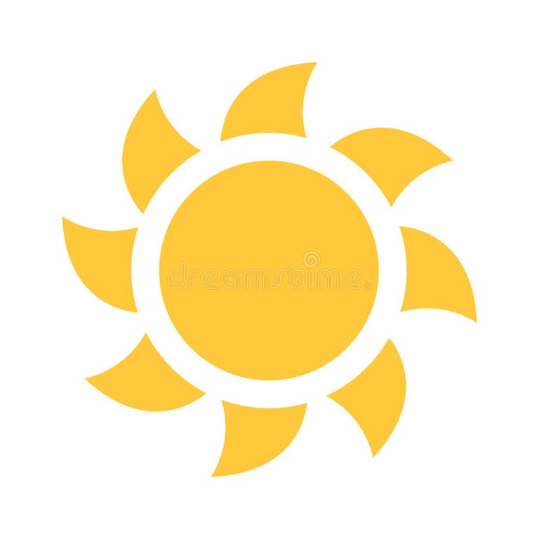 Yellow Sun Decorative Seasonal Object Stock Illustration - Illustration ...