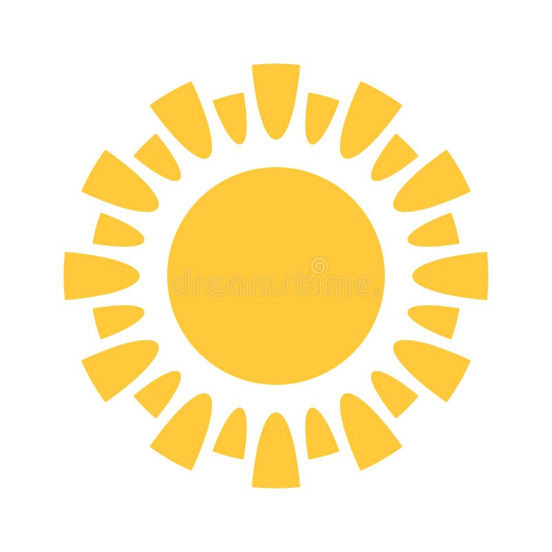 Yellow Sun Element Summertime Figure Stock Illustration - Illustration ...