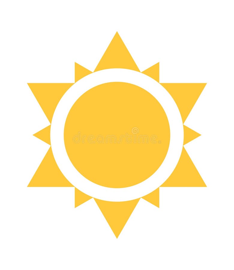 Yellow Sun Geometrical Shape Design Stock Vector - Illustration of ...