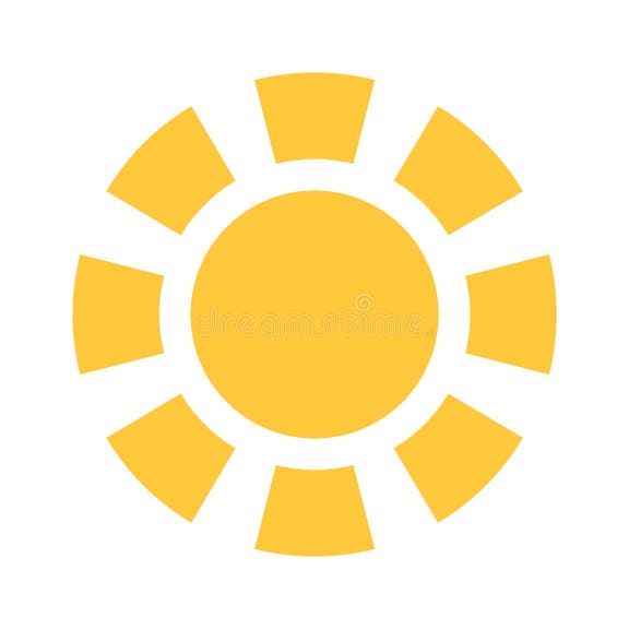 Yellow Sun Heat Icon Design Stock Vector - Illustration of drawing ...