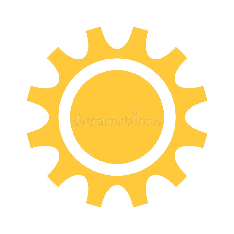 Yellow Sun High Temperature Degree Stock Illustration - Illustration of ...