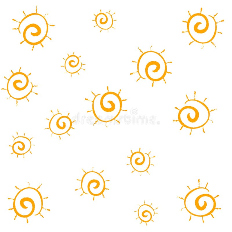 The Yellow sun pattern stock illustration. Illustration of pattern ...