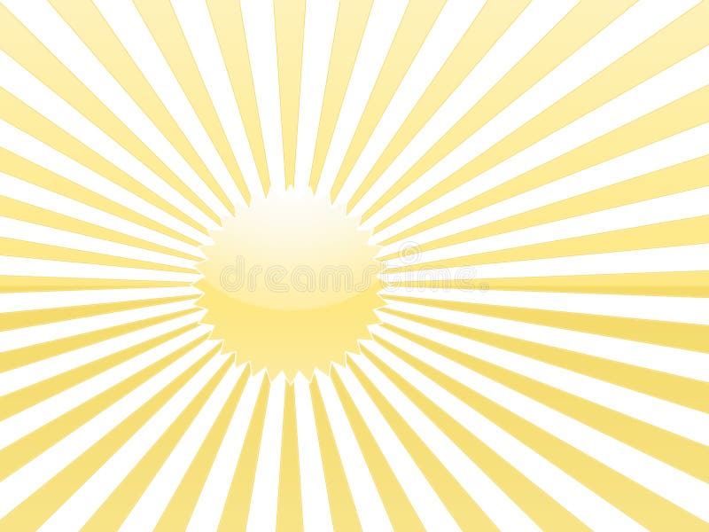 Yellow sun rays stock illustration. Illustration of brightly - 6358488