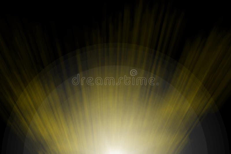 Yellow Sun Rays Warm Light Overlay Isolated and Grunge Effect on Black ...