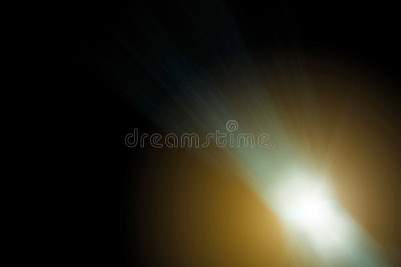 Yellow Sun Rays Warm Light Overlay Isolated and Grunge Effect on Black ...