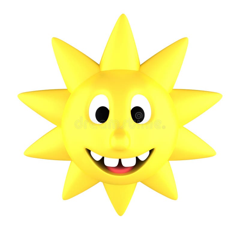 Yellow sun smiling stock illustration. Illustration of cheerful - 52859989