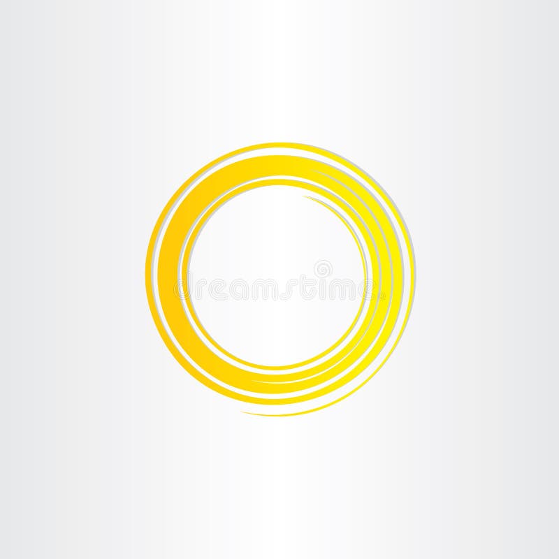 Yellow sun swirl logo icon stock vector. Illustration of icon - 204001383