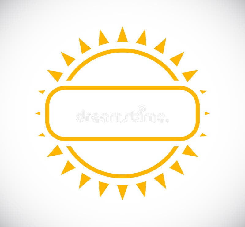 Sun banner icon stock vector. Illustration of label - 201177082