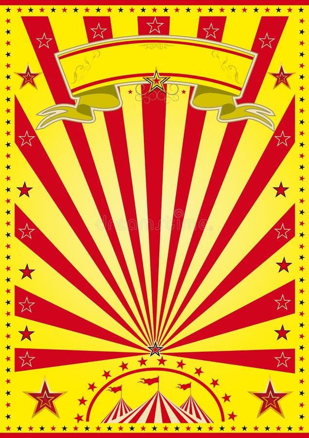 Yellow sunbeam circus stock illustration. Illustration of vintage ...