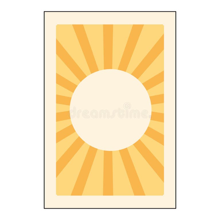 Yellow Sunburst Poster with Blank Center, Vector Stock Vector ...