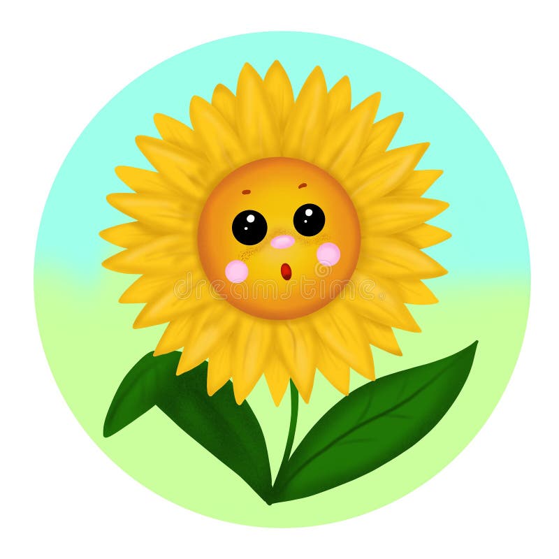 Smiley Face Sunflower Stock Illustrations – 78 Smiley Face Sunflower ...