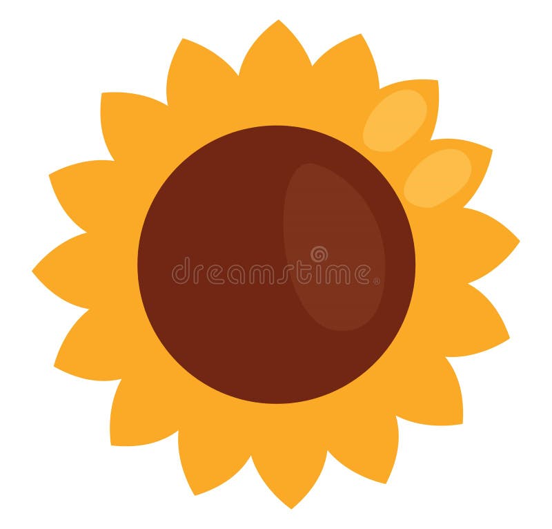 Yellow sunflower, icon stock vector. Illustration of sunflower - 261078543