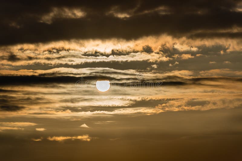 Yellow Sunrise Sky with Clouds Stock Image - Image of bright, future ...