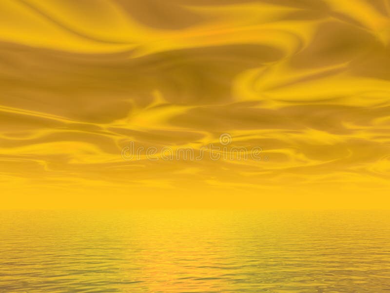 Yellow Sunset stock illustration. Illustration of morning - 597015