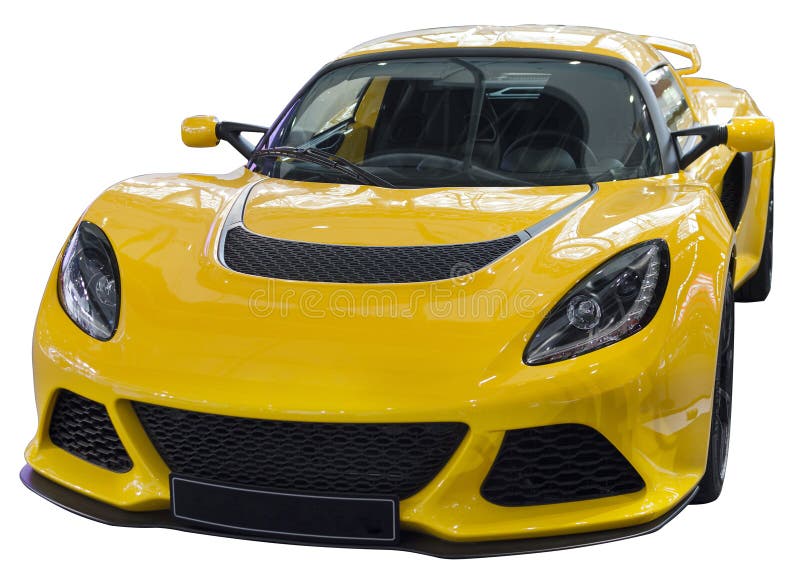 Yellow supercar isolate stock image. Image of game, advance - 39551725