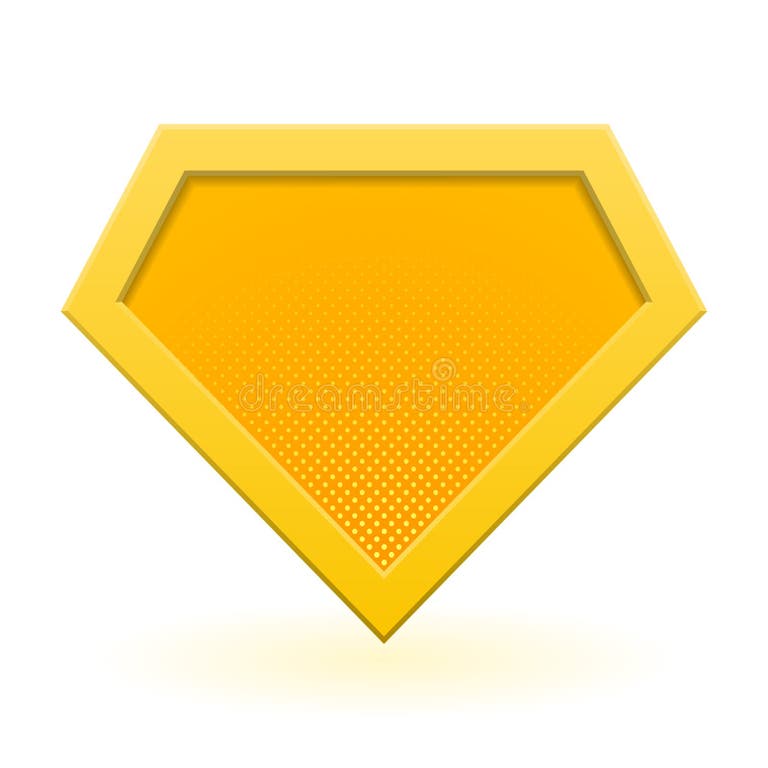Yellow Superhero Logo Template. Stock Vector - Illustration of ...