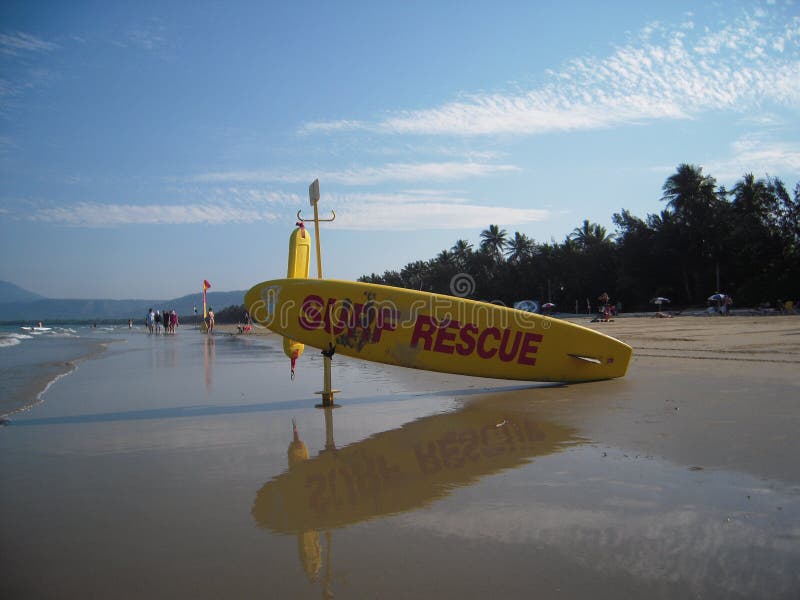 Yellow Surf Board on Beach Australia Editorial Stock Image - Image of ...
