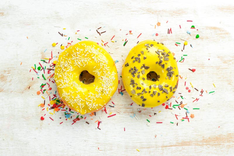 Donut Sweets and Turkish Sweets on a Black Table with Copy Space Stock ...