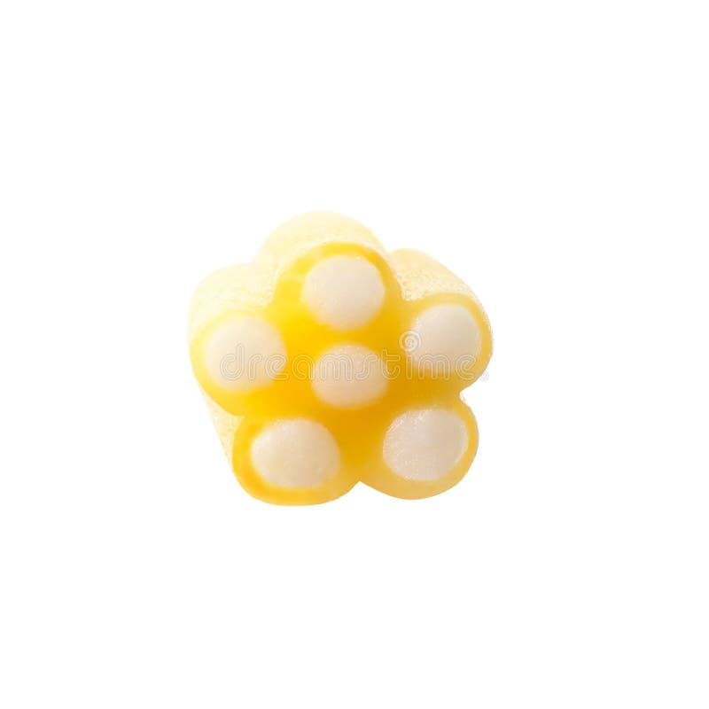 Yellow Sweet Jelly Candy on White Background Stock Photo - Image of ...