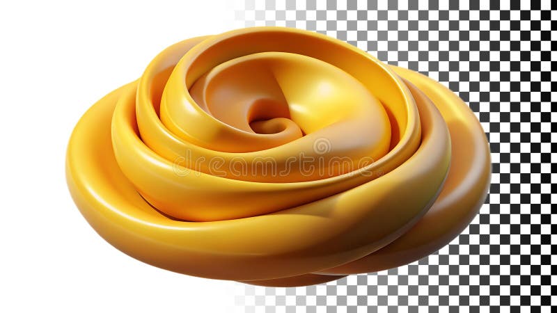Yellow Swirl, Abstract Dynamic Shape Element Design Png Transparent ...