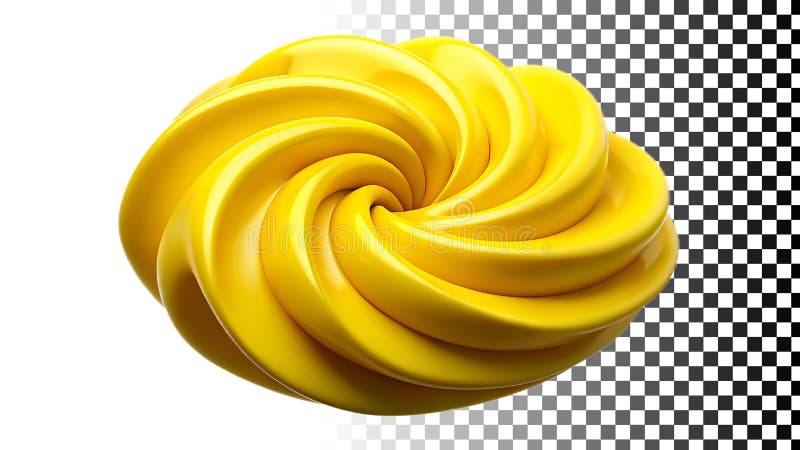 Yellow Swirl, Smooth Abstract Shape for Modern and Artistic Themed ...