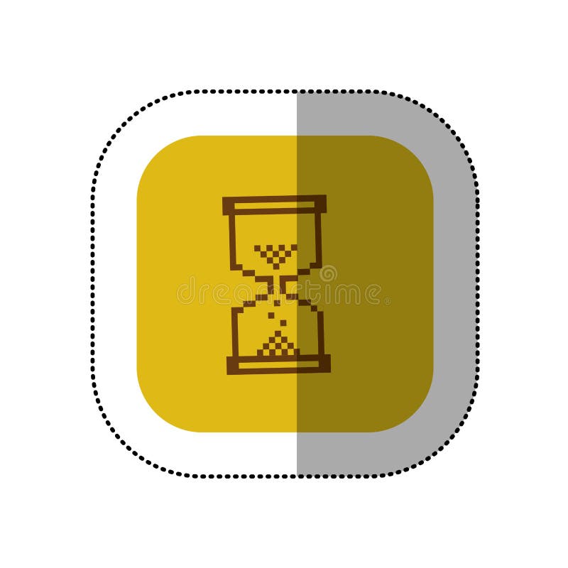 Yellow Symbol Hourglass Icon Stock Illustration - Illustration of blue ...