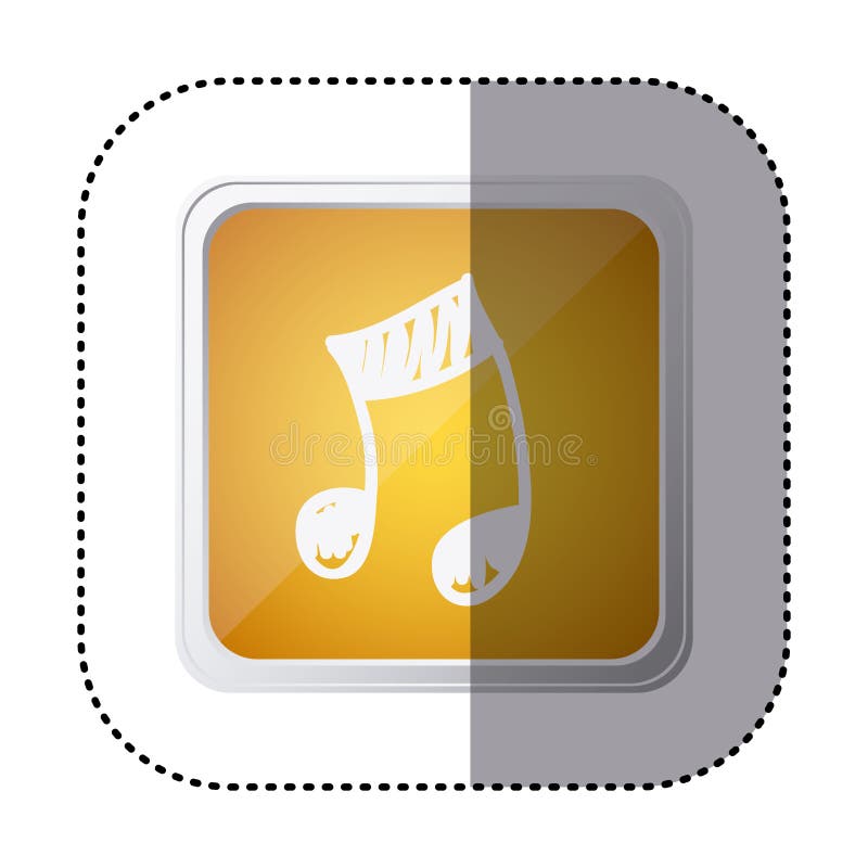 Yellow Symbol Music Sign Icon Stock Illustration - Illustration of ...