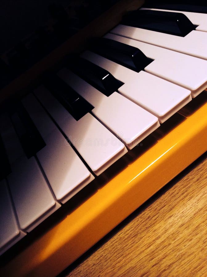 Yellow Synthesizer Keyboard Stock Photo - Image of music, yellow: 86695686
