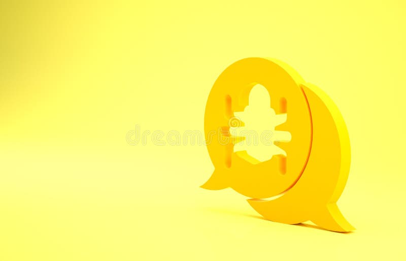 Yellow System Bug Concept Icon Isolated on Yellow Background. Code Bug ...