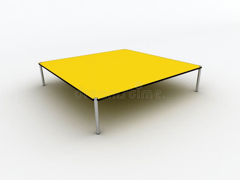 Yellow table stock illustration. Illustration of cafeteria - 12492328