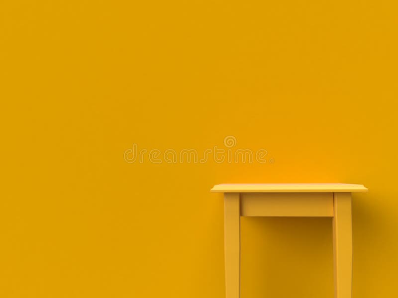 Yellow Table Empty Space for Product Display Stock Photo - Image of ...