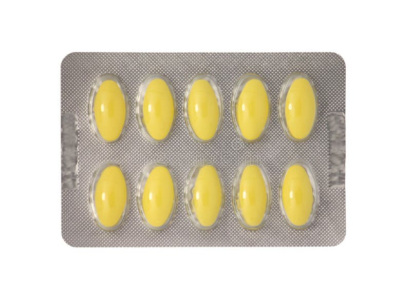 Yellow Tablets In Blister Pack Stock Image - Image of sickness, care ...