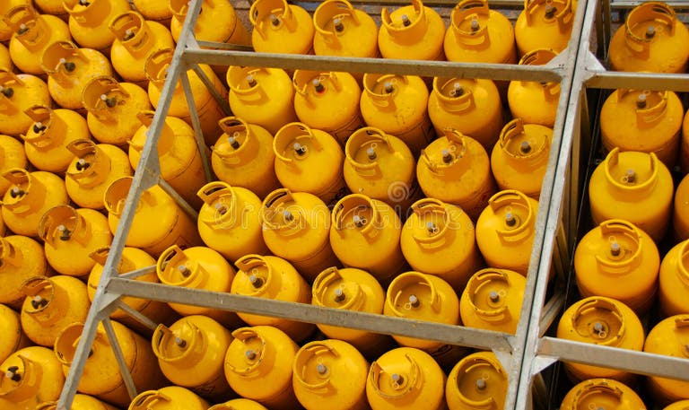 Yellow Tanks stock photo. Image of delivery, yellow, propane - 11451014