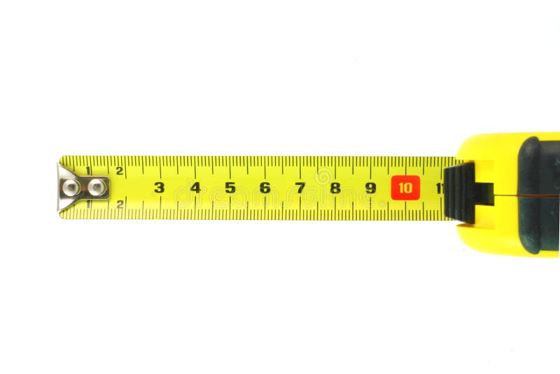 Yellow Measure Tape On White Background Vector Stock Vector