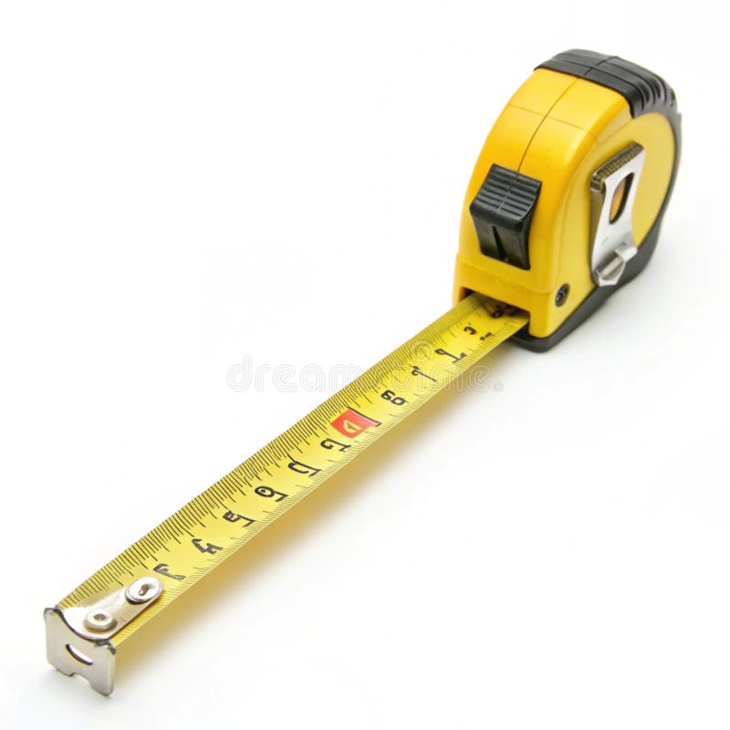 Yellow Tape Measure Isolated on White Background Stock Illustration ...