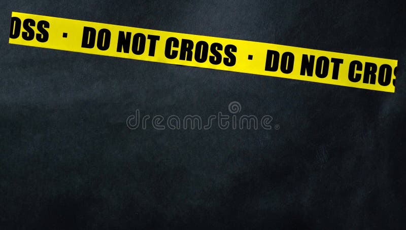 Yellow Tape with Text Do Not Cross Stock Photo - Image of design ...