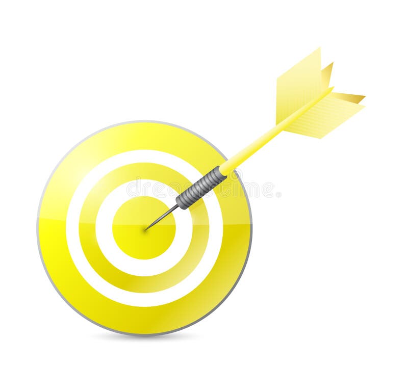 Yellow Target Poster Template Red Textbox and Blue Arrow Signboard ...
