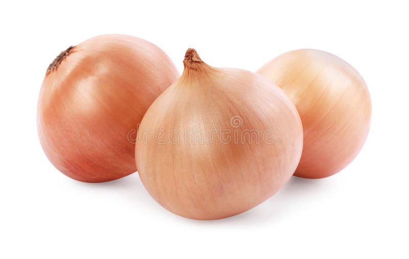 Yellow Tasty Fresh Onions Isolated on White Stock Image - Image of ...