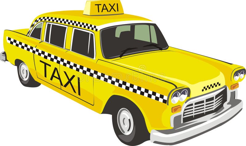 Yellow Taxi Cab Drawing