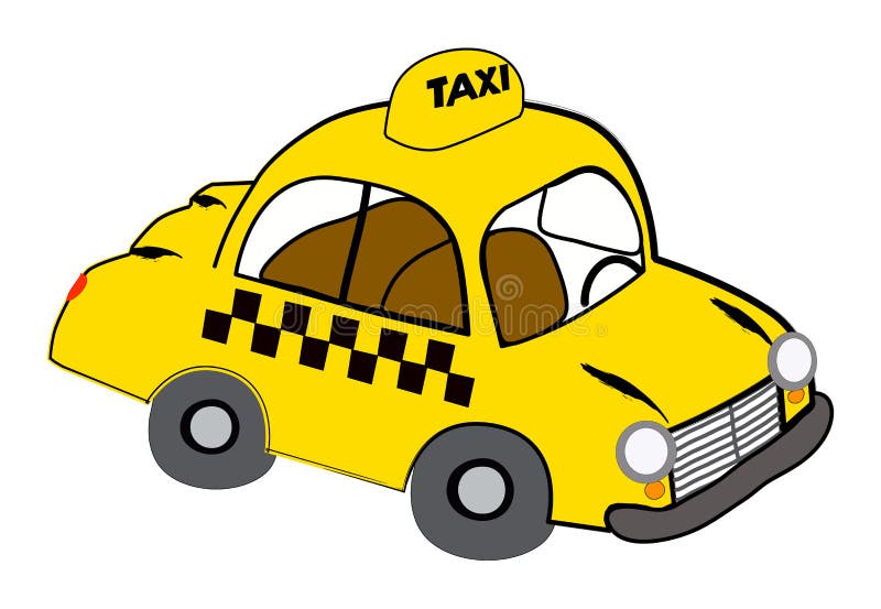 Yellow taxi cab stock illustration. Illustration of icon - 13527096