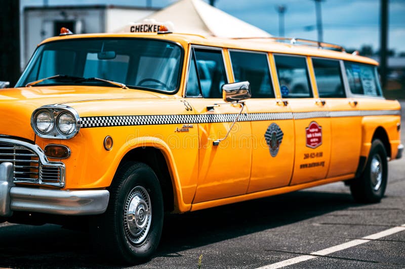 Yellow Taxi Cab Parked on the Road Editorial Photo - Image of classic ...