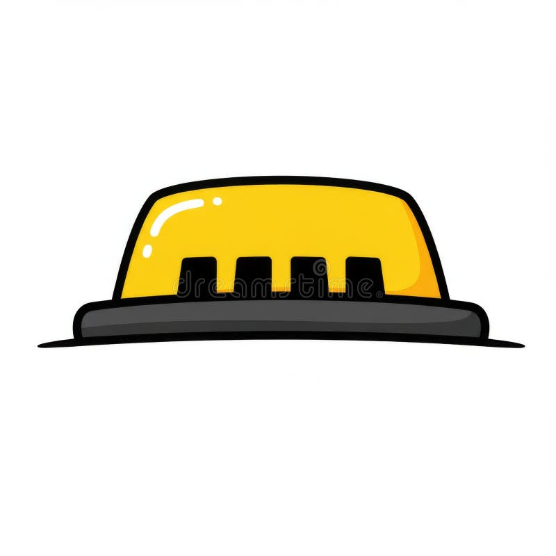 Yellow Taxi Cab Top View Illustration Stock Illustration - Illustration ...