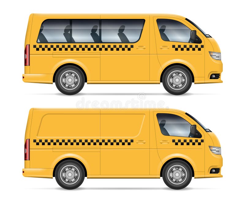 Yellow Taxi Car Vector Clipart Illustration Stock Vector - Illustration ...