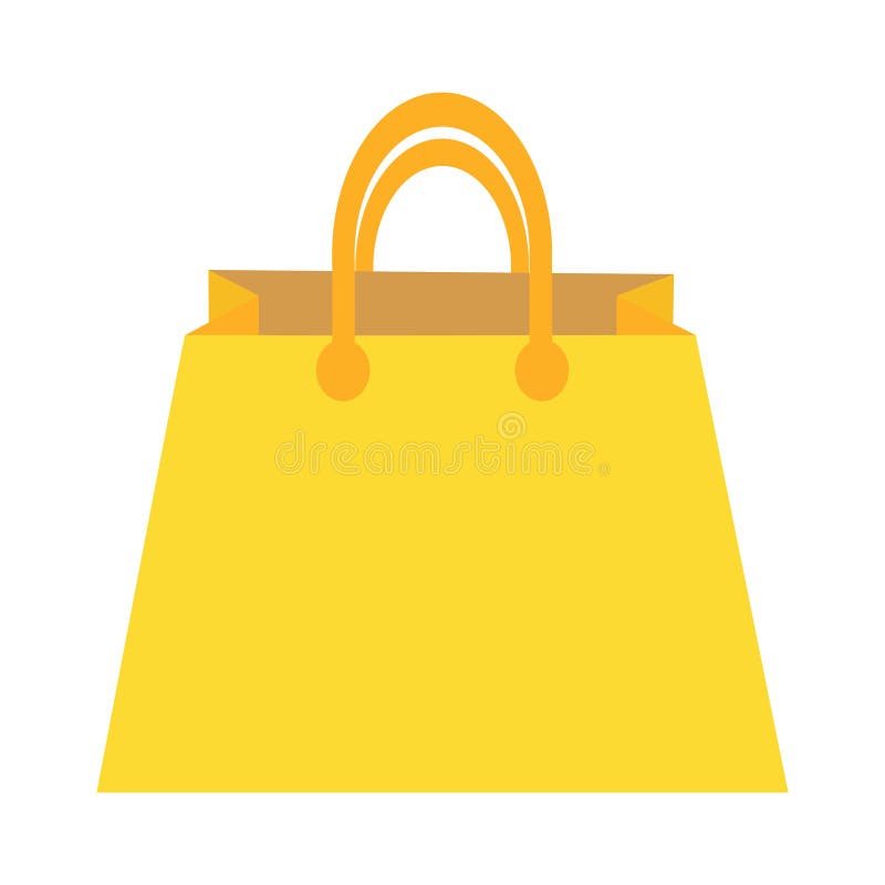 Yellow and Teal Modern Shopping Bag Illustration Stock Vector ...
