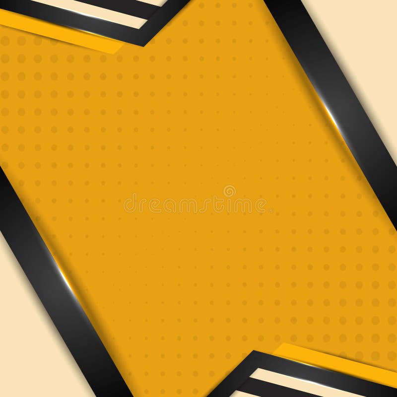 Yellow Tech Style Abstract Background with Bold Diagonal Layers Stock ...