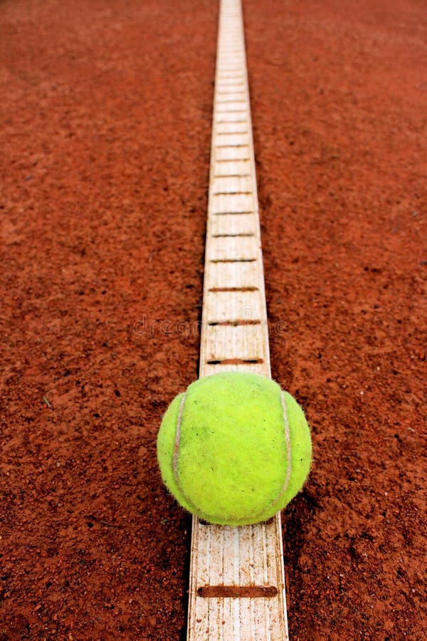 Tennis ball on a line stock image. Image of ball, line - 29934239