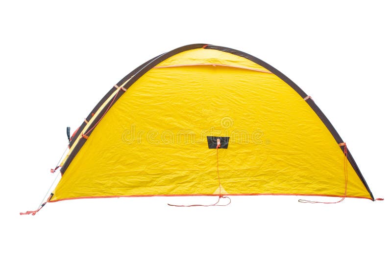 Yellow tent stock photo. Image of vacation, tent, protection - 49837886