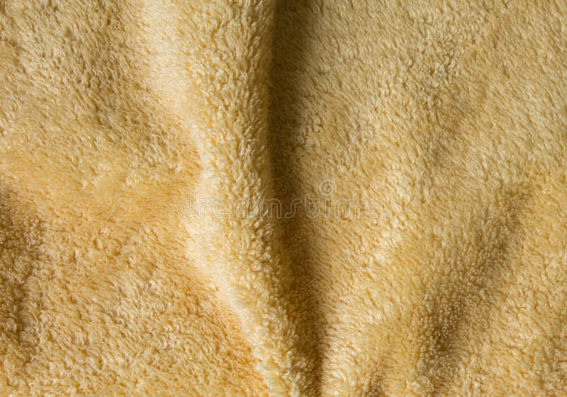 Yellow Terry Fabric with Vertical Fold Stock Photo - Image of pattern ...