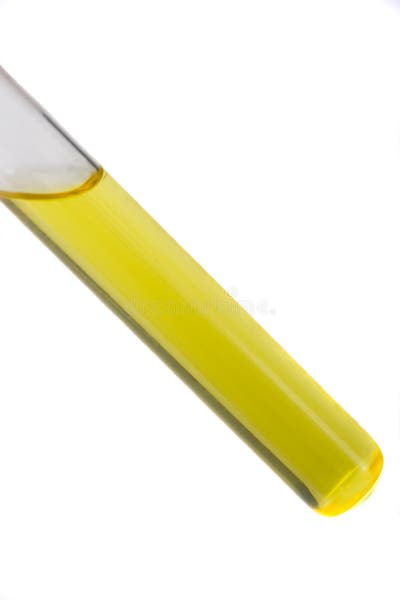 Yellow test tube. stock image. Image of flask, hand, isolated - 7390417